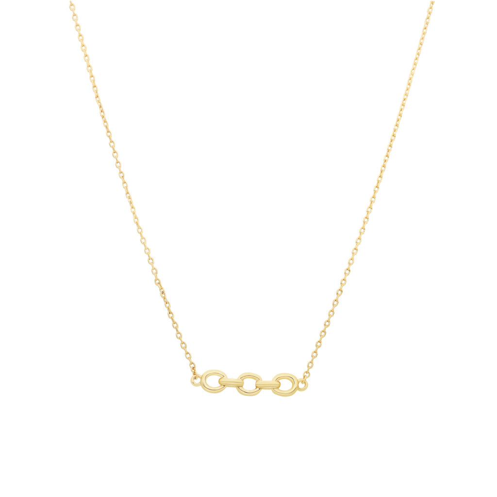 Bague Dorée Anneau Et Maille Sertie - Orus Bijoux